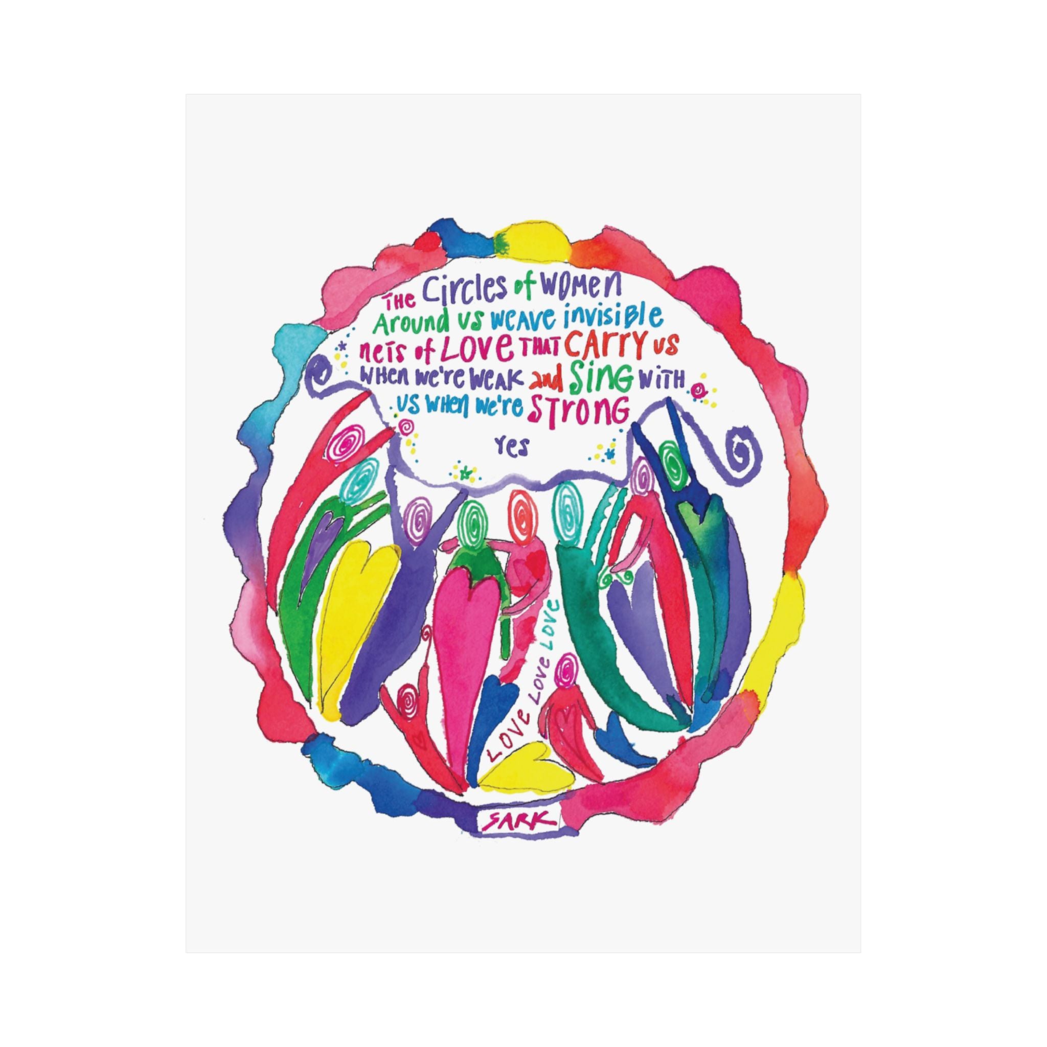 Circles Of Women by SARK - Premium Matte Art Print – Planet SARK