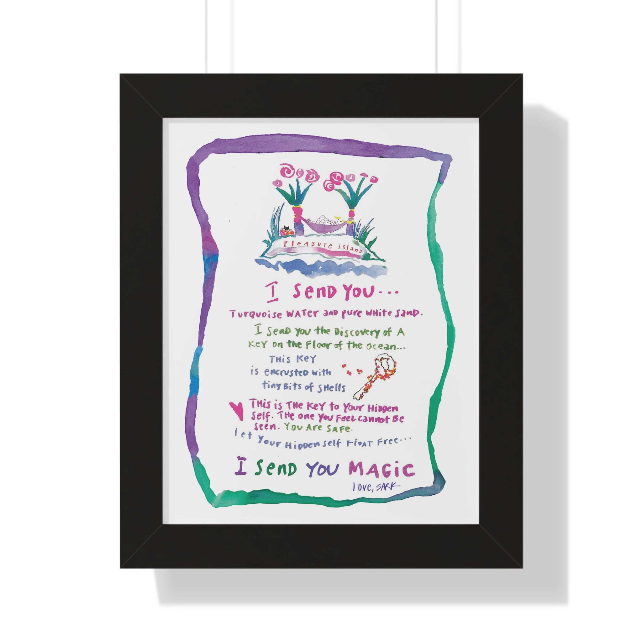 Framed Art Print - "I send You Magic" by SARK – Planet SARK