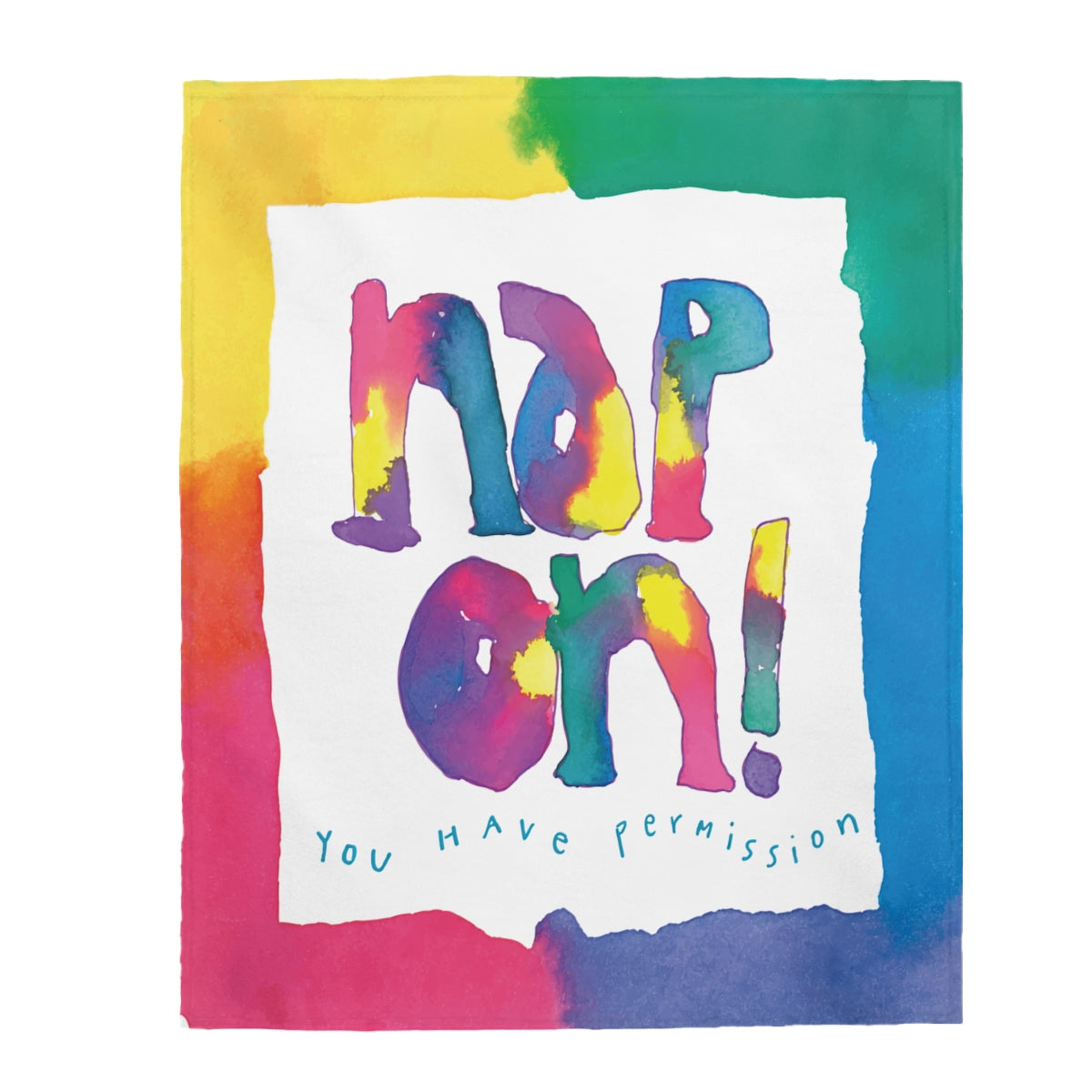 NAP ON! You Have Permission by SARK - Velveteen Plush Blanket – Planet SARK